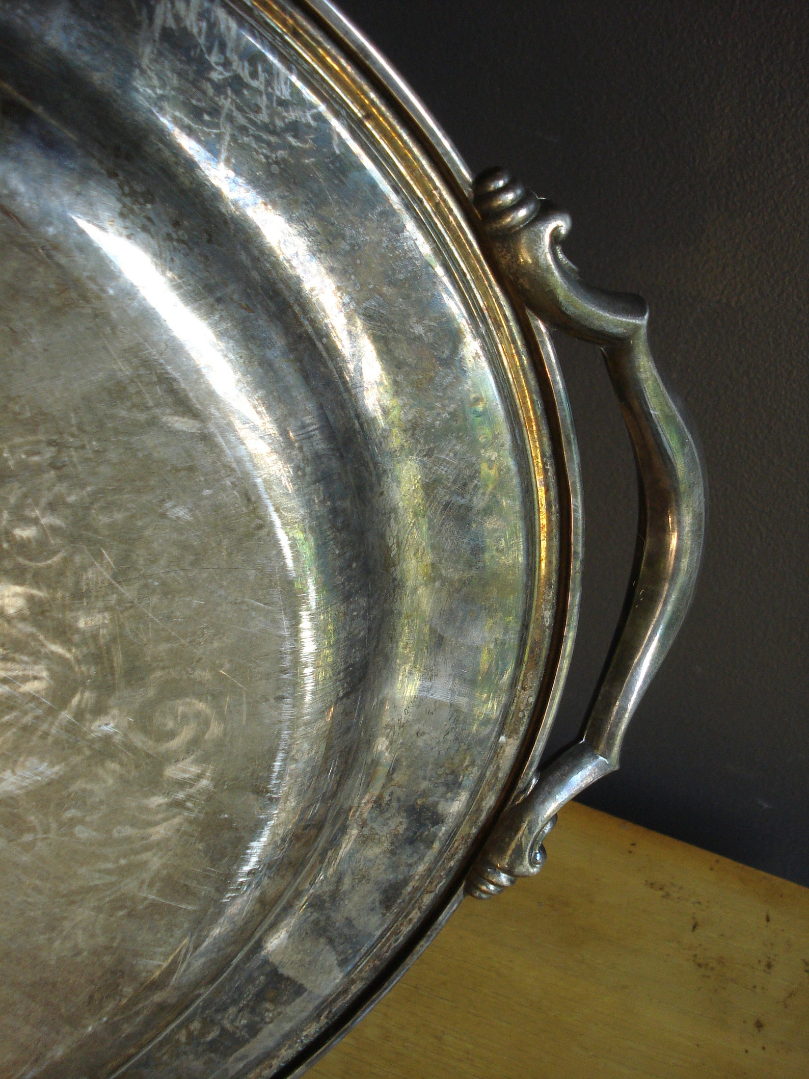 Large Oval Silverplate Serving Tray With Handles Webster - Etsy