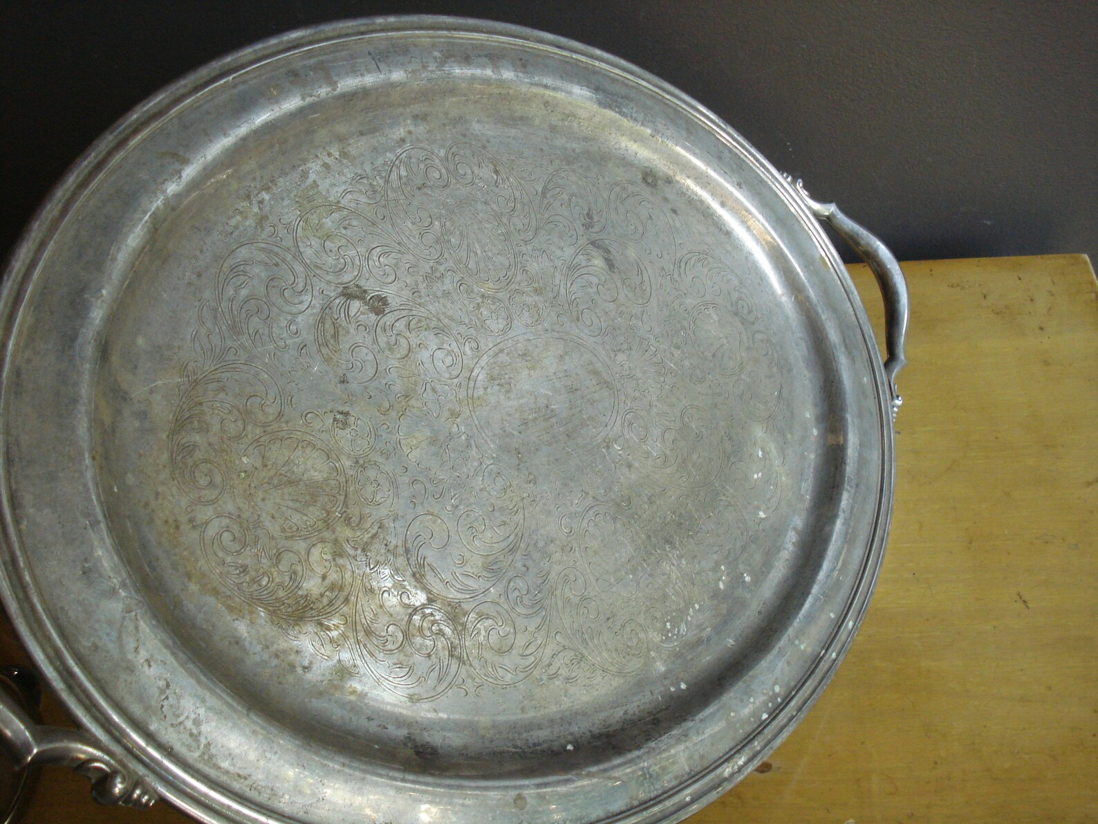 Large Oval Silverplate Serving Tray With Handles Webster - Etsy