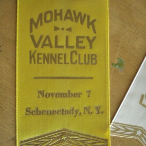 Best of Breed - Pair AKC Dog Prize Ribbons - Set of Two Vintage Award ...