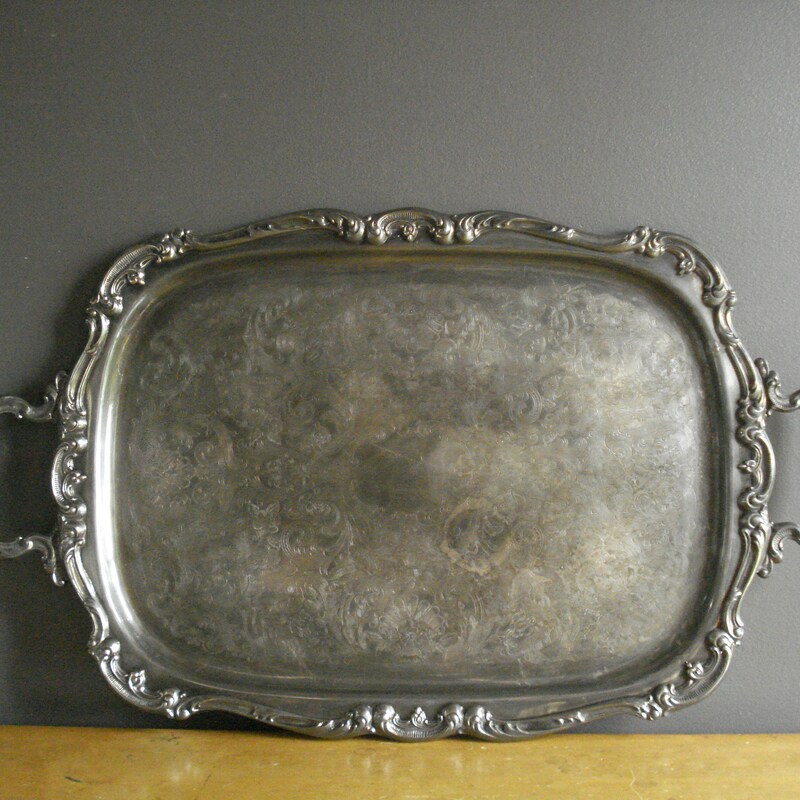 Heavy Silver Tray - Etsy