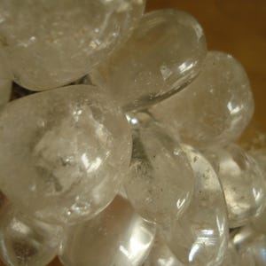 Glass Grapes - Decorative Fruit - Glass Cluster of Fruit - White or ...