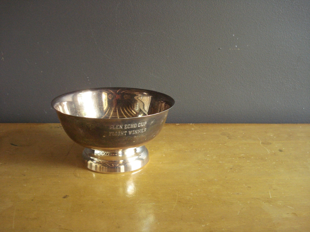 Vintage Silver Bowl Small Round Silverplate Award Dish - Etsy