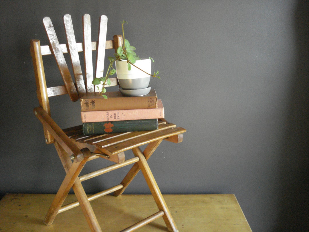 Unfold a Seat - Very Unique Small Vintage Wooden Chair or Stool With ...