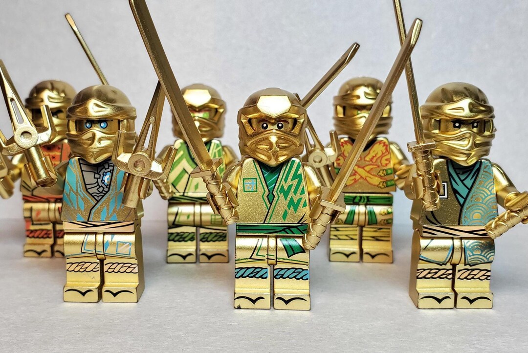 Custom Lego-compatible Set of 6 Building Block Ninja-go Golden Ninja ...