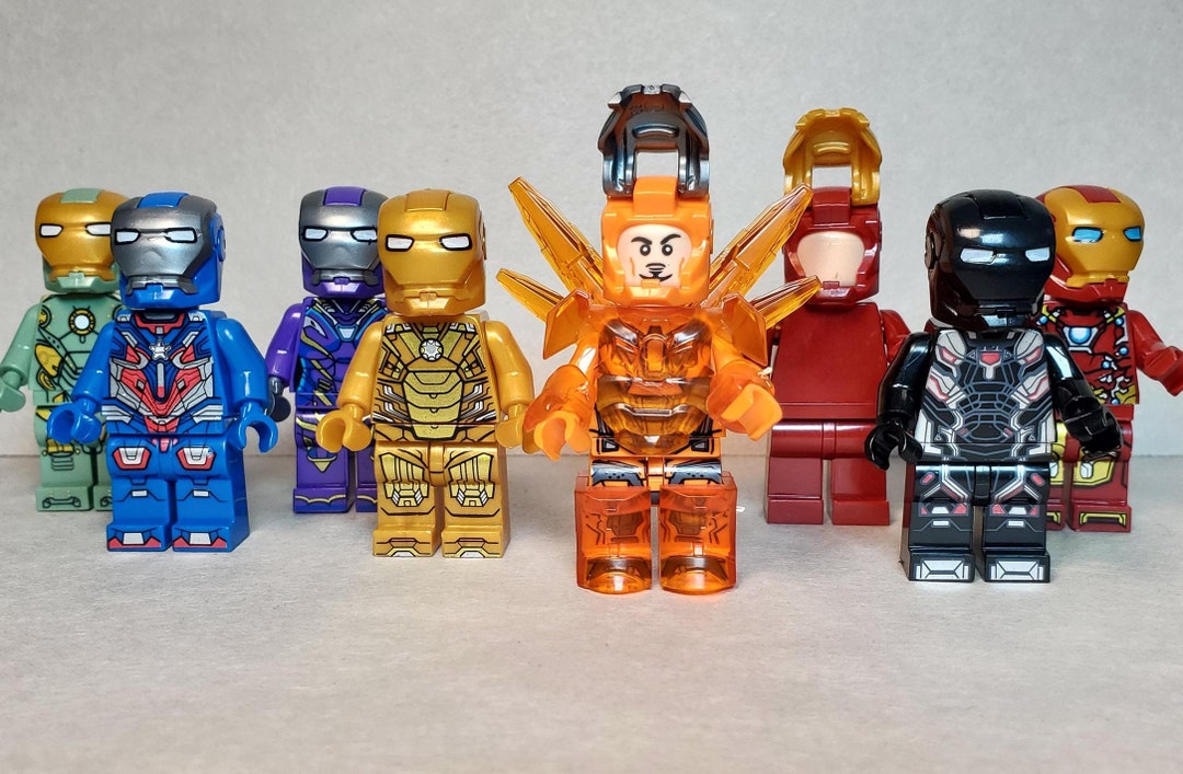 Custom Lego-compatible Set of 8 Building Block Iron Man Suit Superhero ...