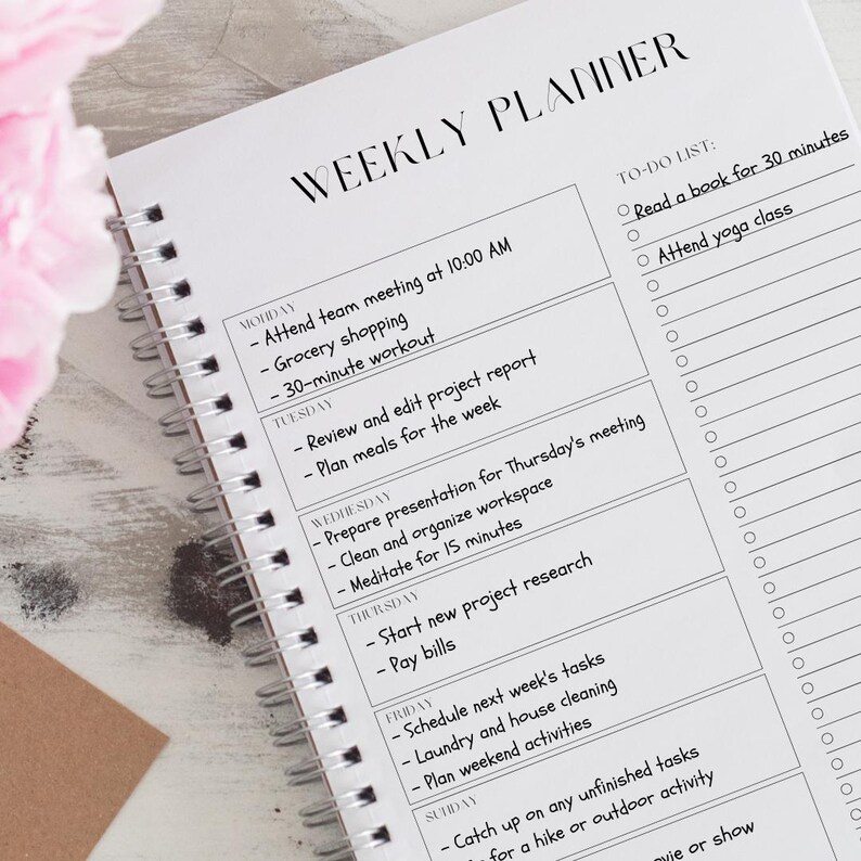Minimalist Digital & Printable Weekly Planner | Minimalist Weekly ...