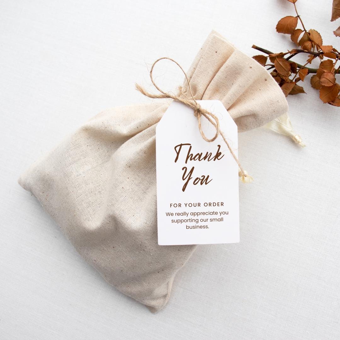 Thank You Tags Template Editable Thank You Tags - Etsy