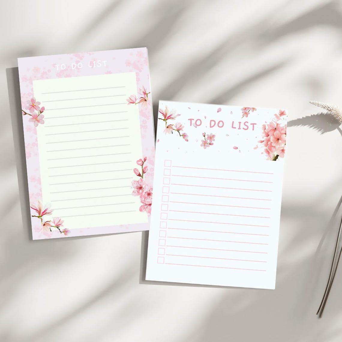 Aesthetic Sakura Flower Printable Notepads, To-do List & Checklist - Etsy
