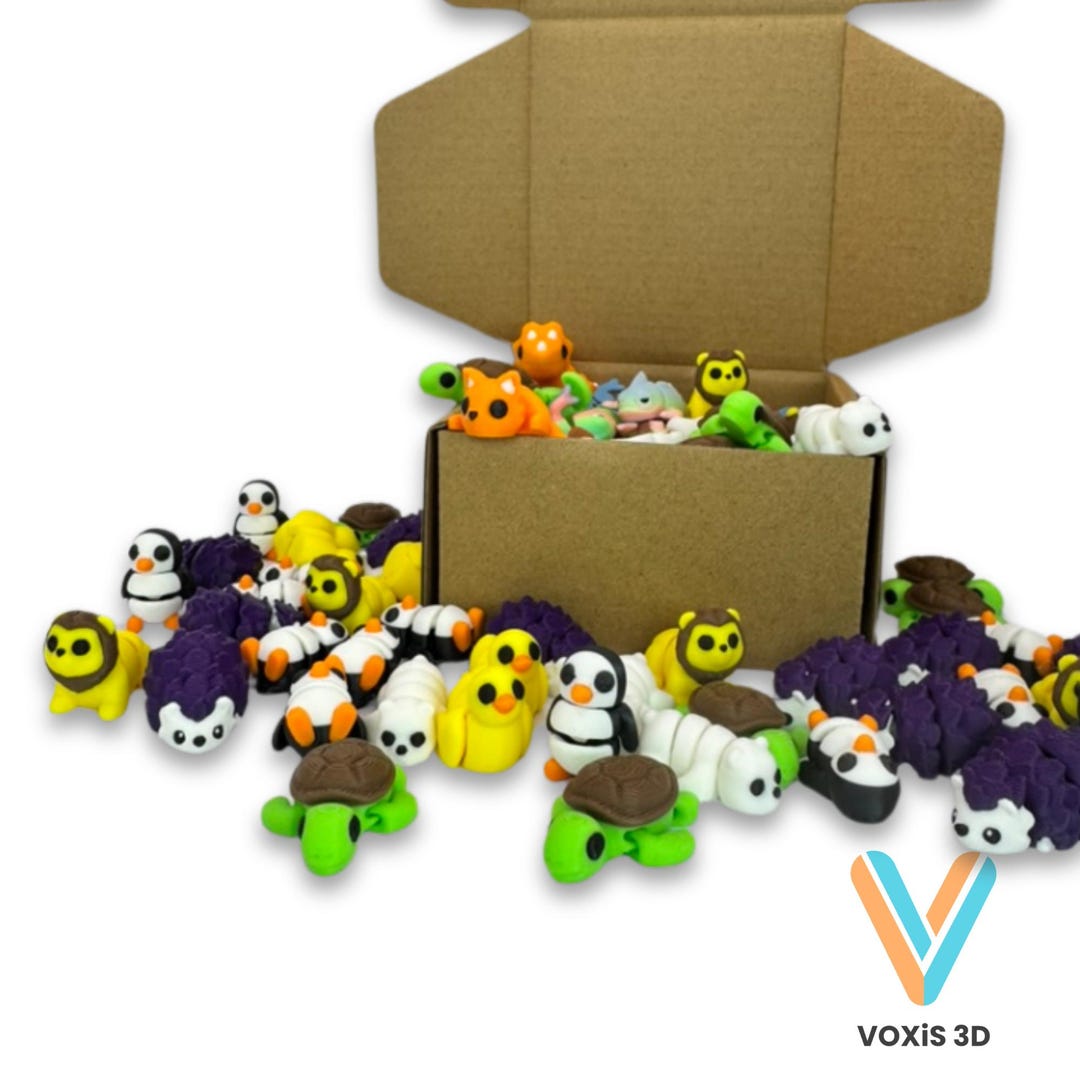 3D Printed Articulated Miniature Fidget Animals Fun, Collectible and ...
