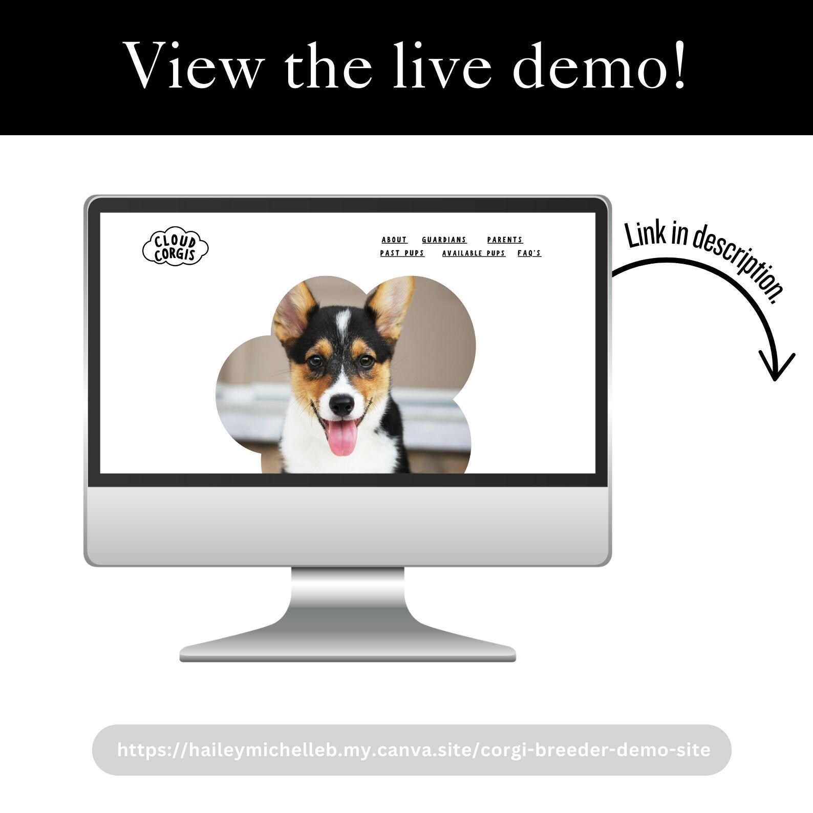 Dog Breeder Website Template, Canva Website Template, Canva Website ...