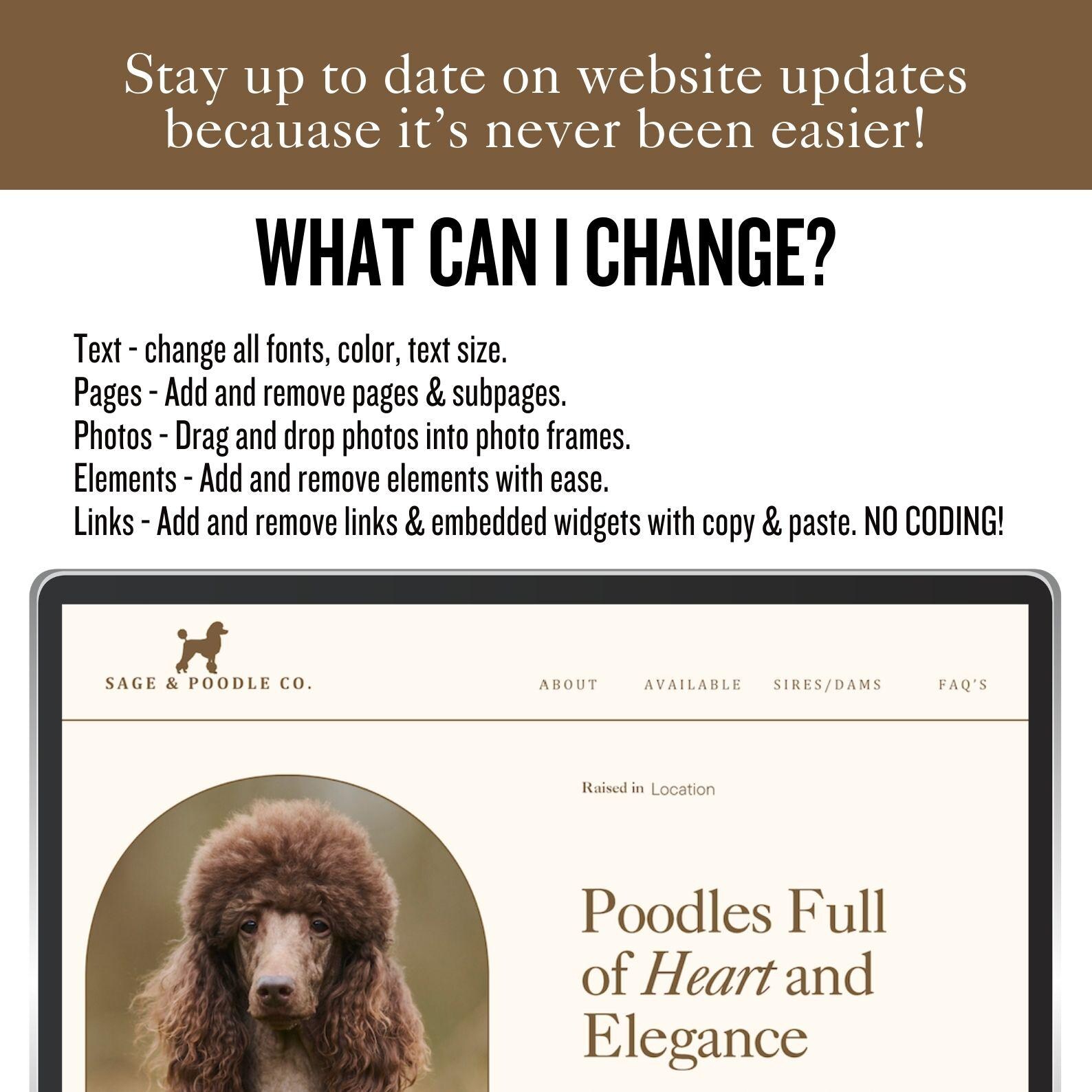 Dog Breeder Website Template, Canva Website Template, Canva Website ...