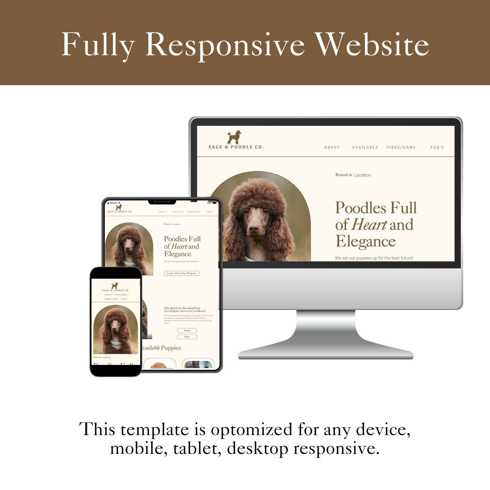 Dog Breeder Website Template, Canva Website Template, Canva Website ...