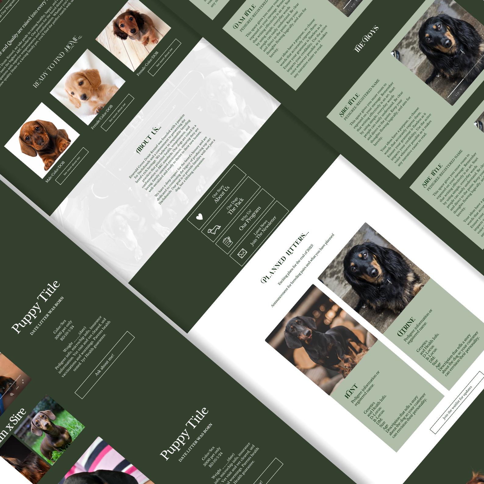 Dog Breeder Website Template - Elegant Pet Page, Web Template, Dog Show ...