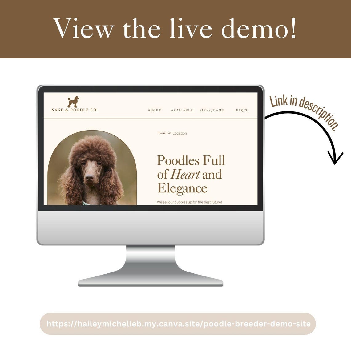 Dog Breeder Website Template, Canva Website Template, Canva Website ...