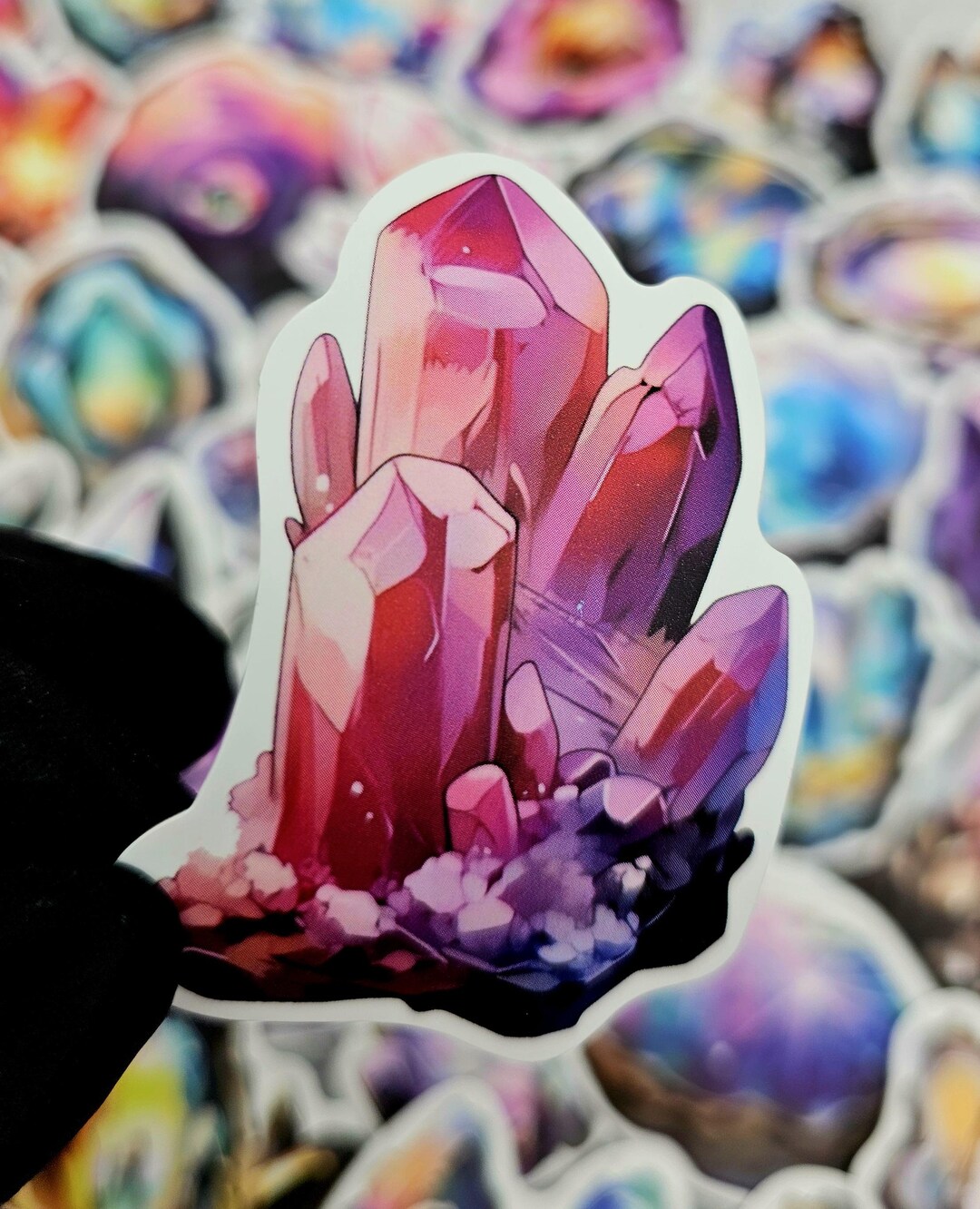 Crystal Stickers Vinyl Aesthetic Water Bottle Laptop Phone Luggage Bike ...