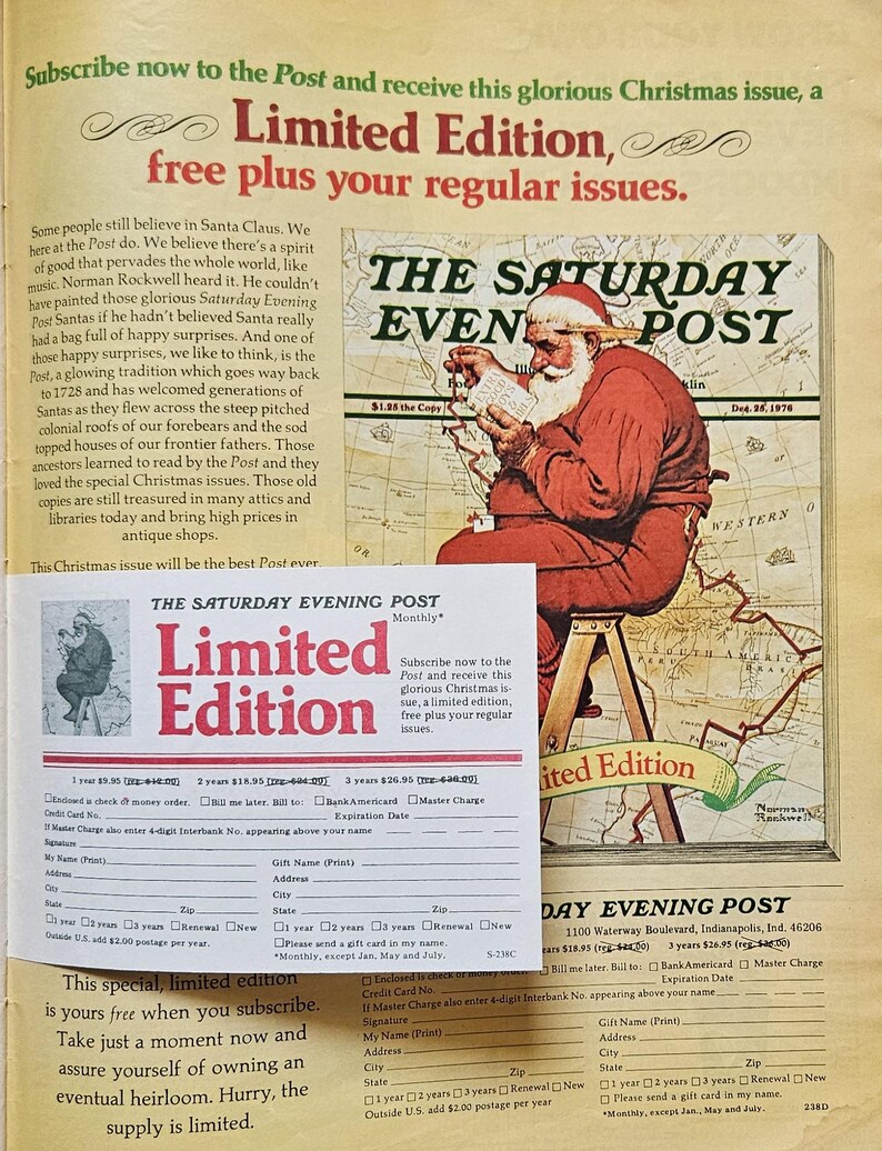 SATURDAY EVENING POST, Rockwell Cover, 1976 - Etsy