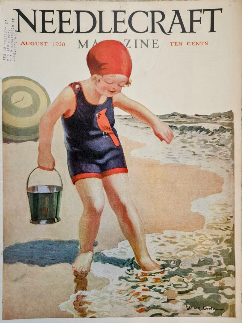 1928 NEEDLECRAFT MAGAZINE, William Grotz Cover - Etsy