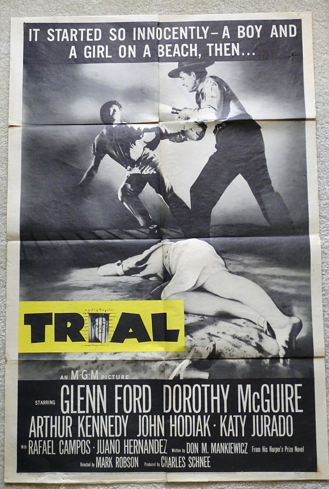 TRIAL MOVIE POSTER, Original, 1955 - Etsy