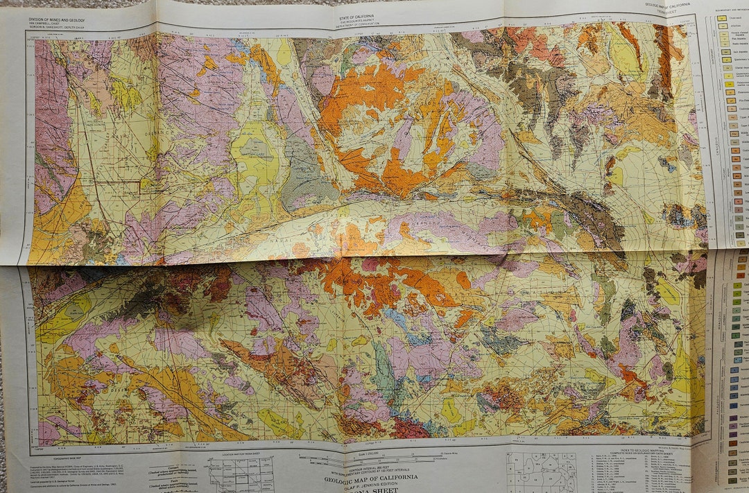 DEATH VALLEY GEOLOGY Maps, Trona, Furnace Creek - Etsy