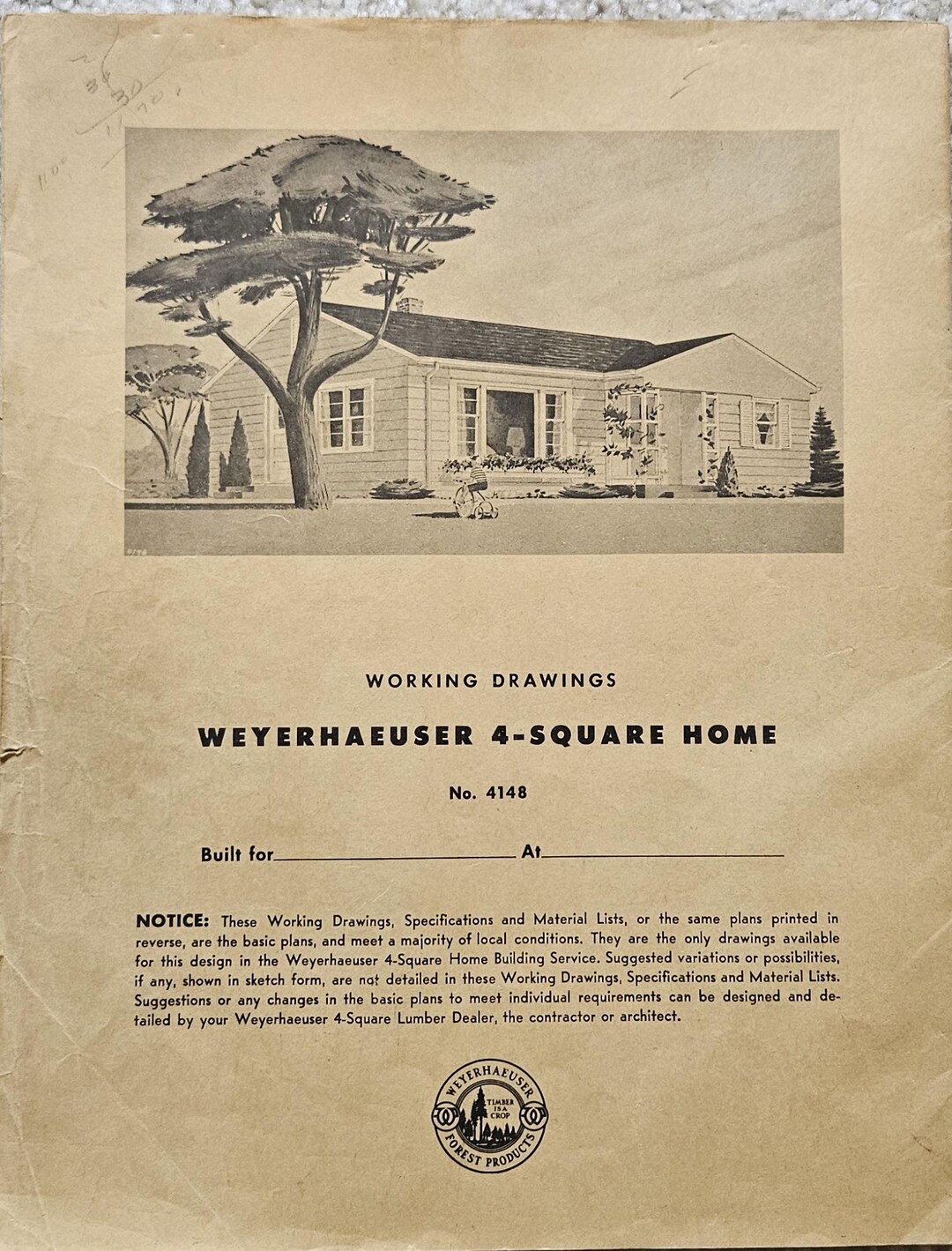 Vintage HOME BUILDING PLANS, 1950s, Weyerhaeuser - Etsy