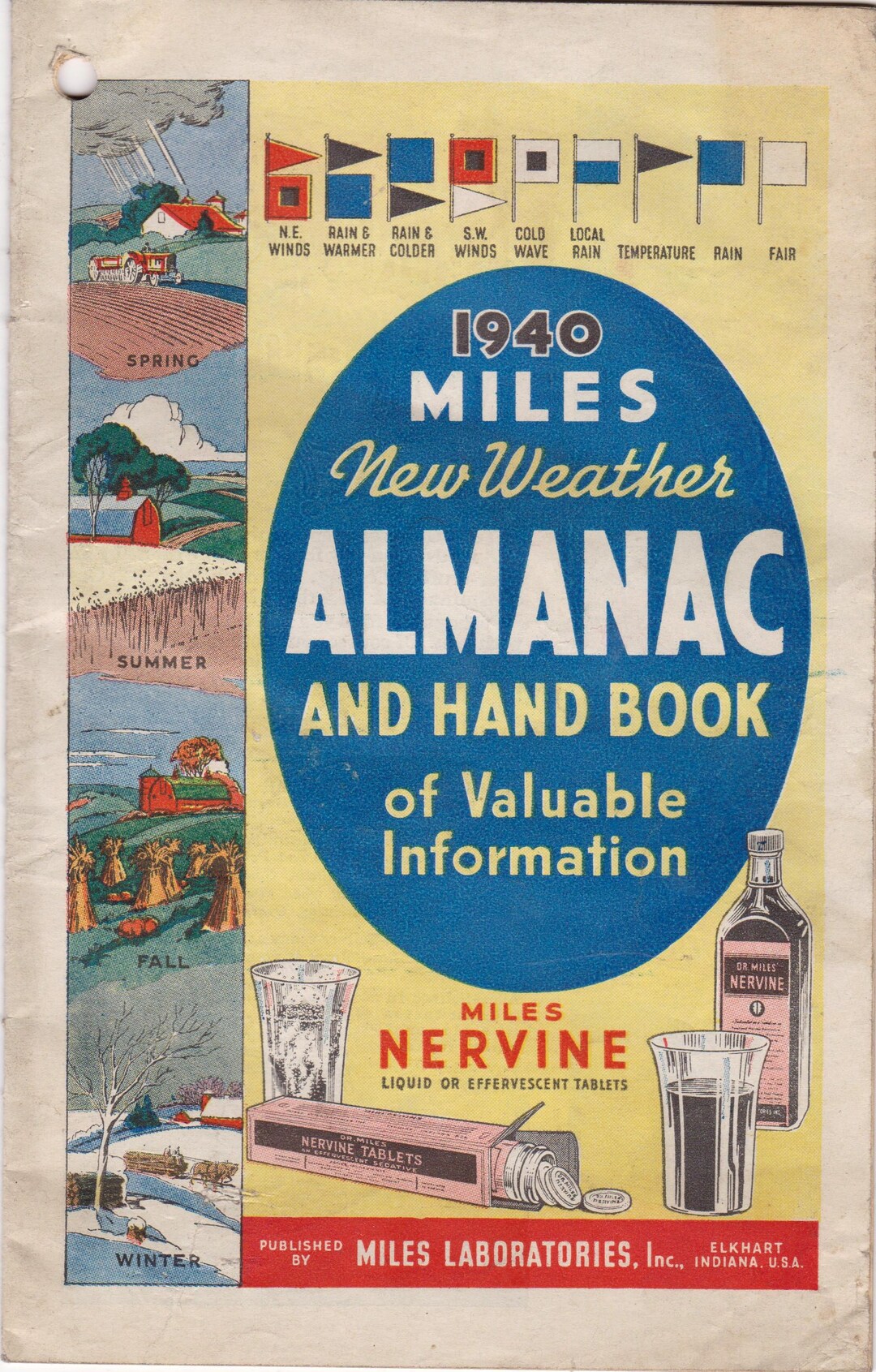 1940 MILES ALMANAC, Alka Seltzer Promo - Etsy