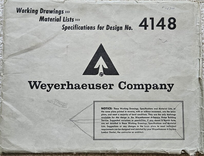 Vintage HOME BUILDING PLANS, 1950s, Weyerhaeuser - Etsy