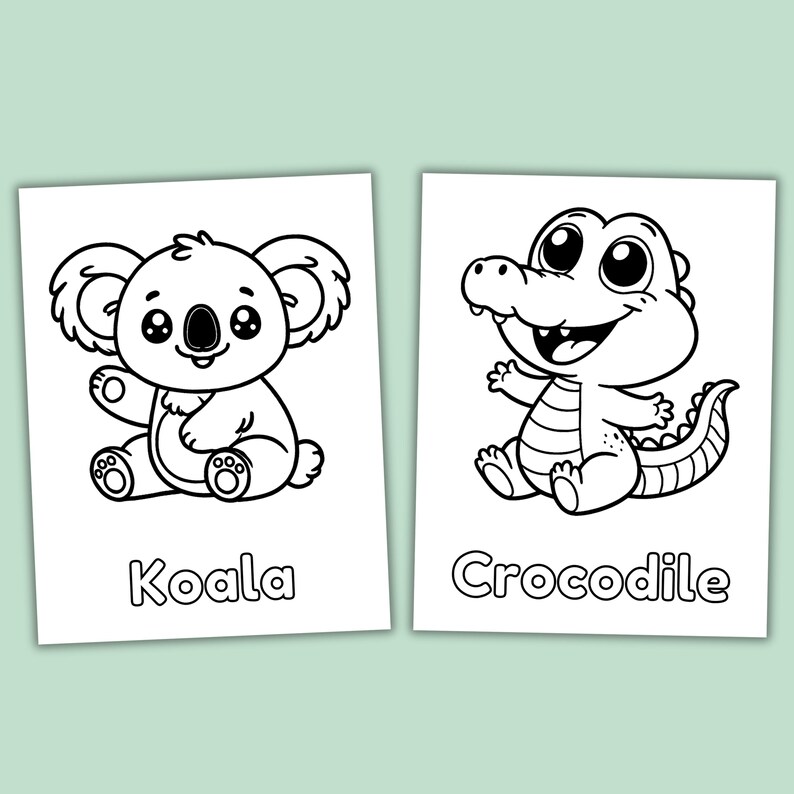 Baby Animals Coloring Pages for Toddlers Cute Animal Designs ...