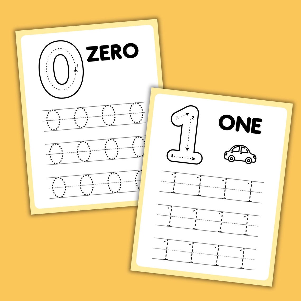 Number Tracing Worksheets 0-10 for Preschool & Kindergarten, Printable ...