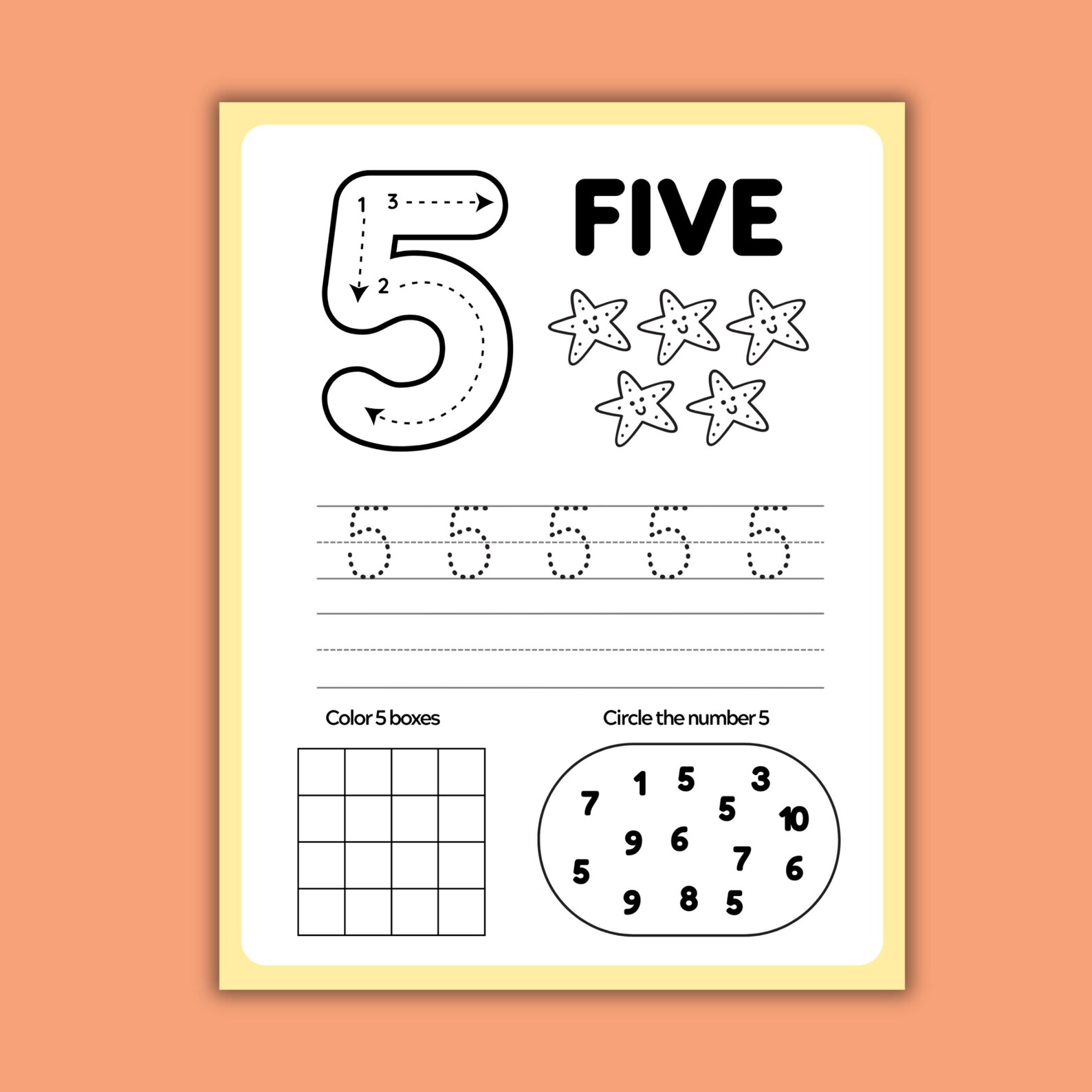Number Tracing Worksheets for Preschool, Tracing Numbers 1-10, Learning ...