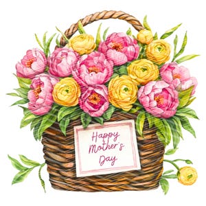 Mothers Day Flowers Clipart, Mom Flowers Clipart, Mom Flowers PNG ...