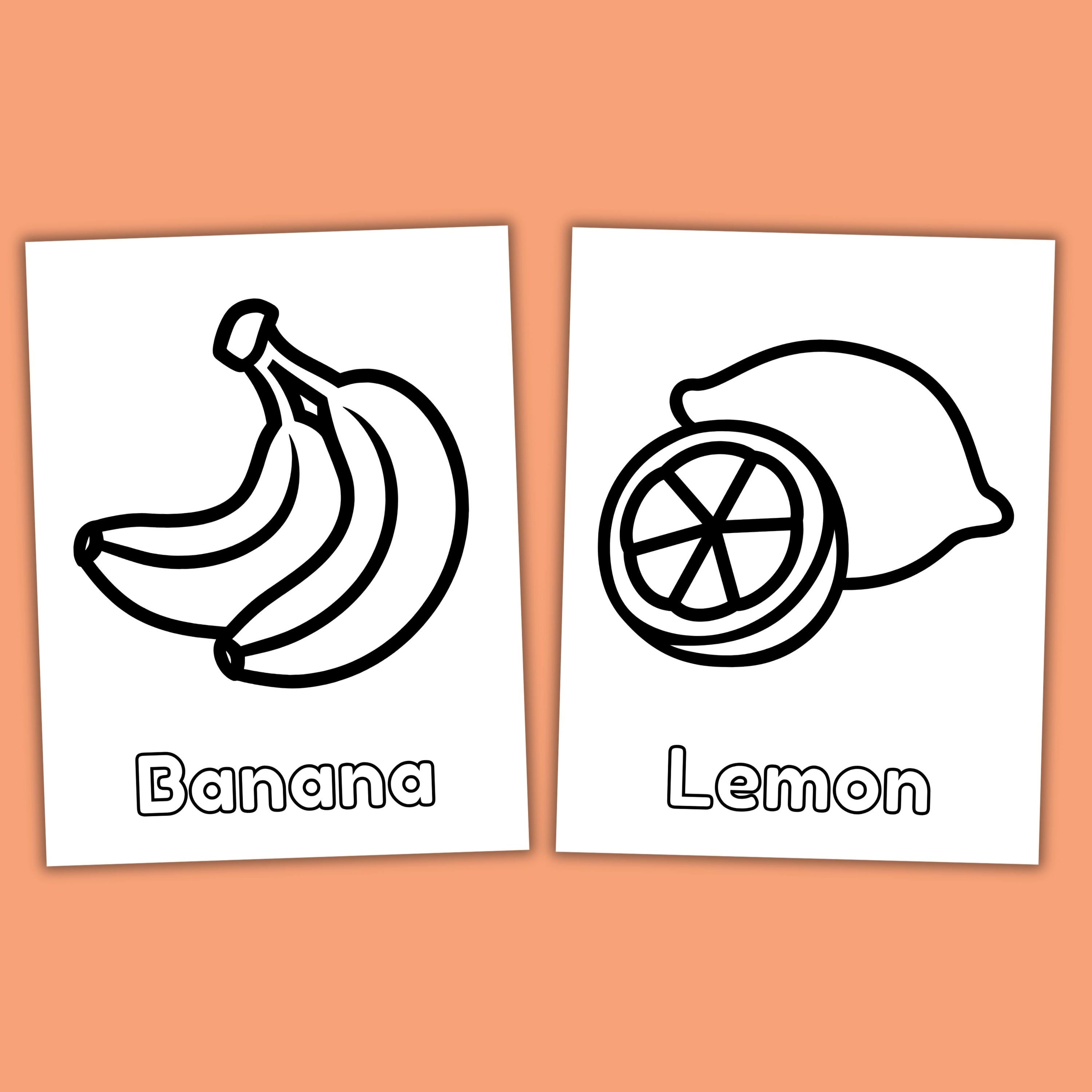 30 Fruit Coloring Pages for Kids | Easy and Bold Fruit Designs for ...