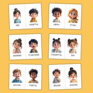 30 cartes-éclair sur les émotions pour les enfants | émotions ...