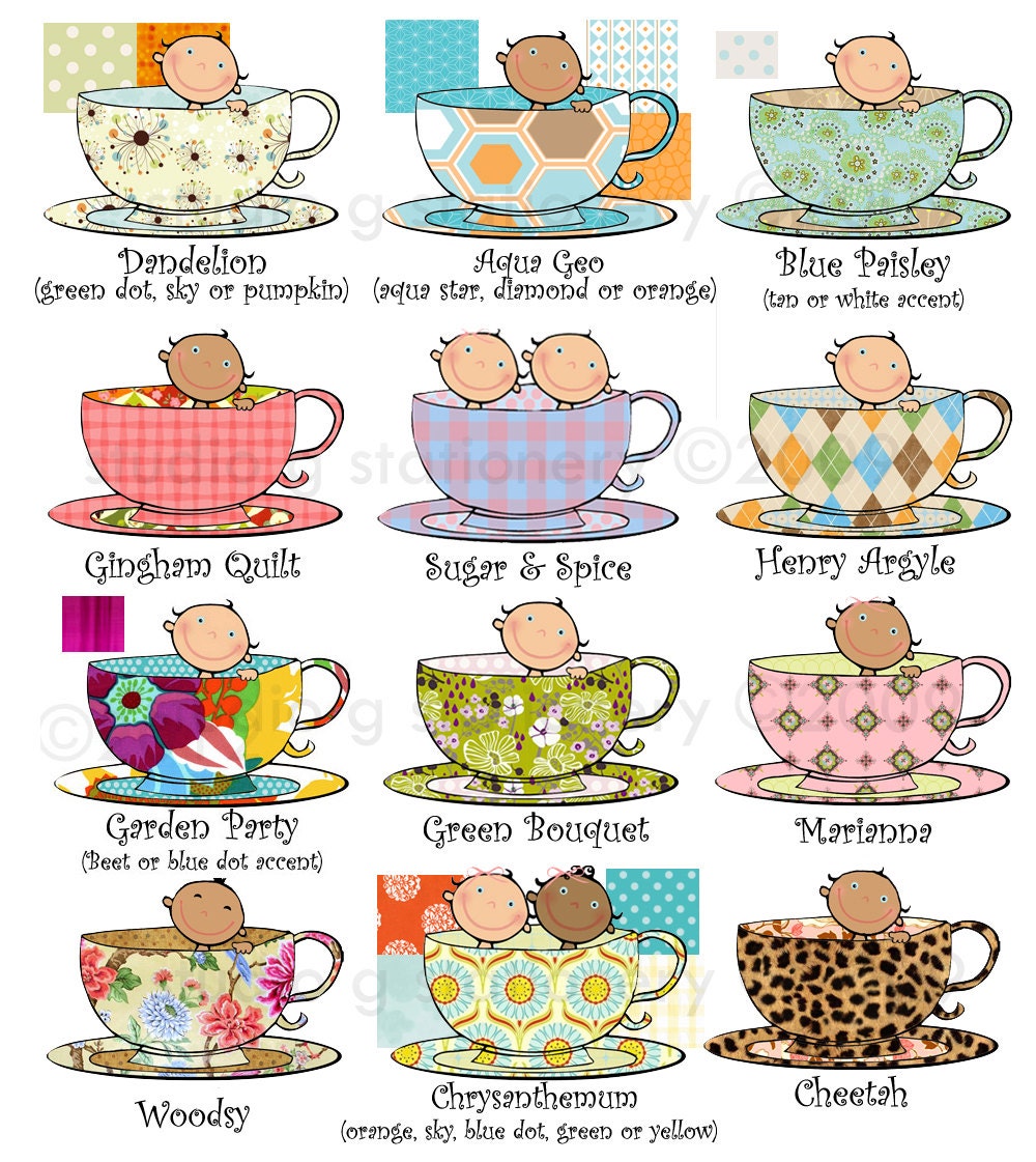 DIY Printable Tea Bag Cover YOU ASSEMBLE A Baby's - Etsy