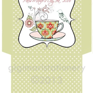 DIY Printable Tea Bag Cover Template - Bridal Shower Tea Bag ...