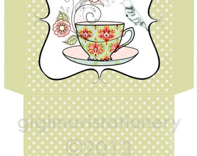 DIY Printable Tea Bag Cover Template - Bridal Shower Tea Bag ...