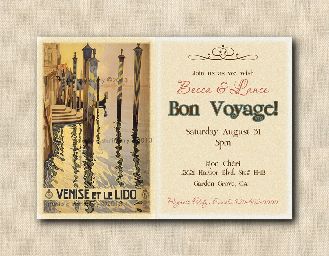 Bon Voyage - Moving - Travel Invitation - New Home - Retirement ...