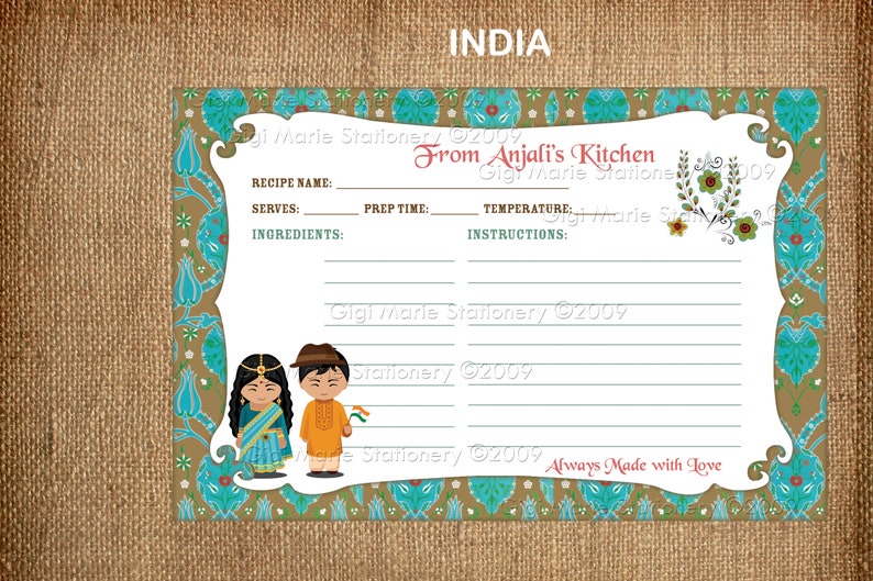 NATIONALITY - Heritage - Ancestry - RECIPE Cards - Ethnic - Cultural ...