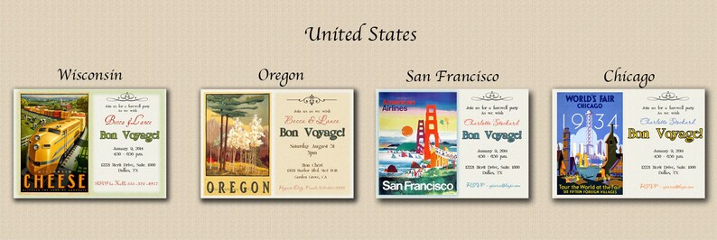 Bon Voyage - Moving - Travel Invitation - New Home - Retirement ...