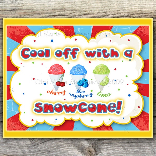 Snow Cone Sign - Etsy