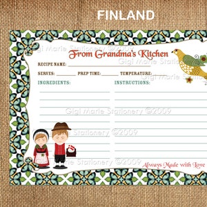 NATIONALITY - Heritage - Ancestry - RECIPE Cards - Ethnic - Cultural ...