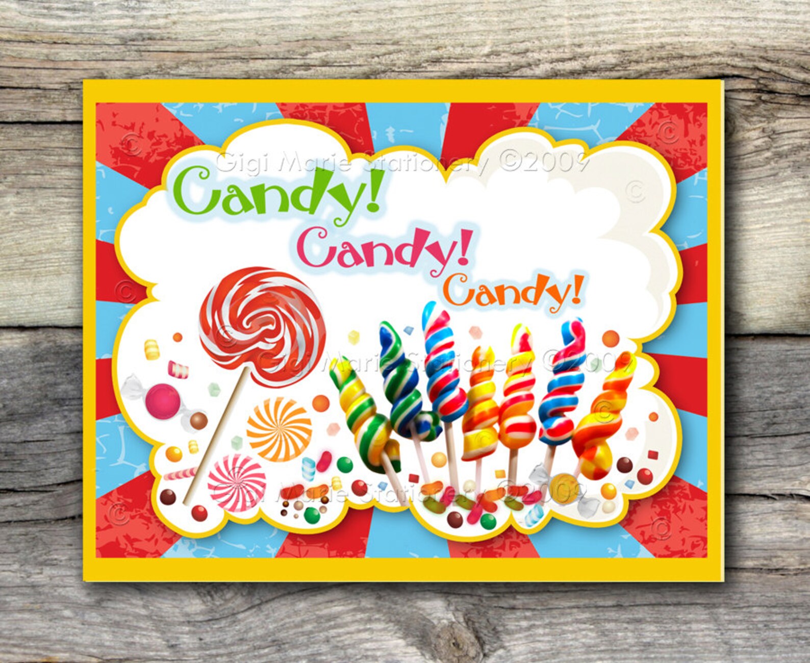 CIRCUS CARNIVAL CANDY Sign 8x10 and 11 X 14 Instant Download - Etsy