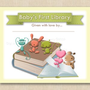 Baby's First Library Bookplates - INSTANT DOWNLOAD - 3 Designs - Avery ...