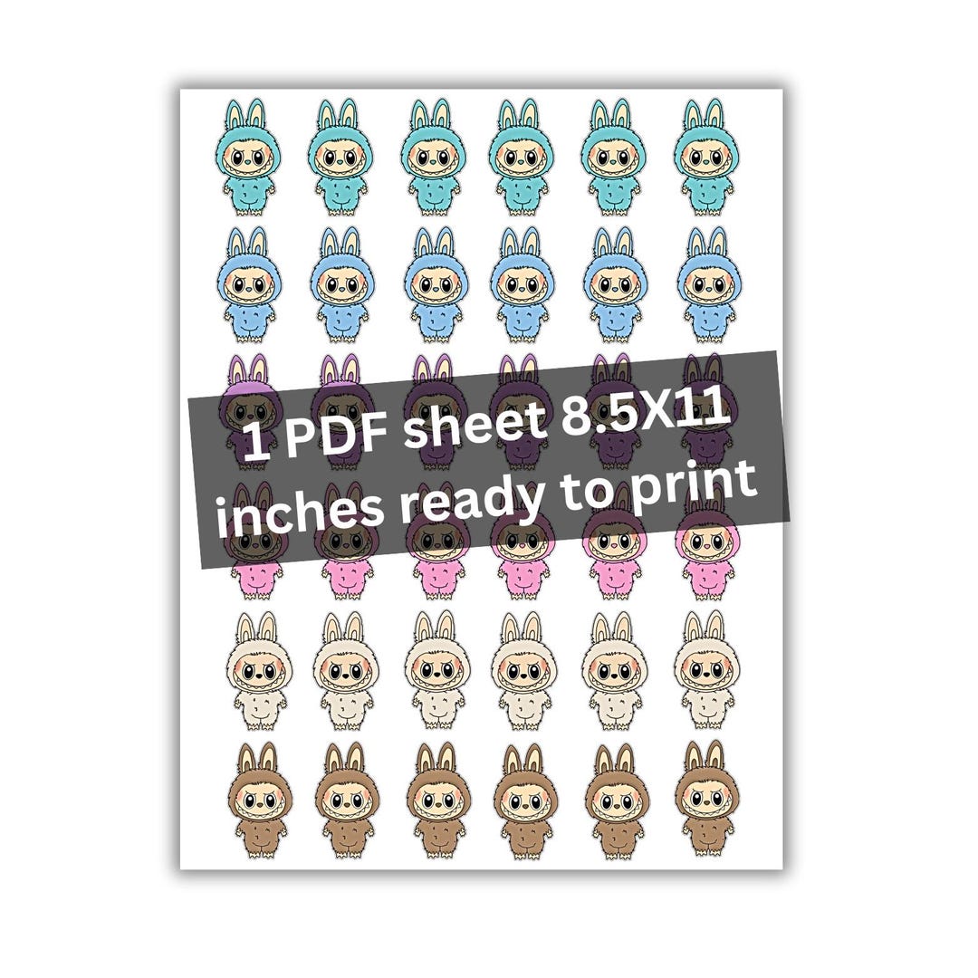 Labubu Printable Cupcake Toppers, Birthday Party Decor, Instant ...