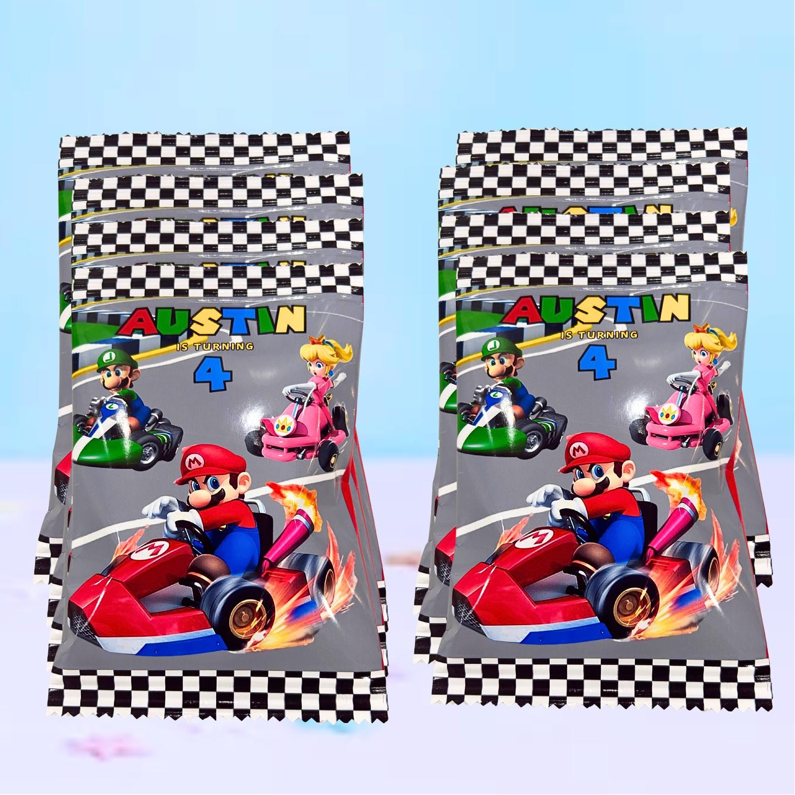 Editable Mario Kart Chip Bag Label, Digital Snack Bag Printable, Custom ...