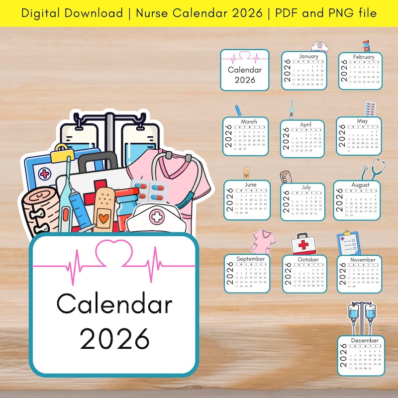 2026 Nurse Calender - Etsy