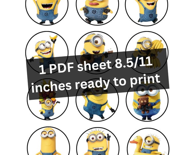 Minions Cupcake Toppers, Minions Birthday Party Decor, Instant Download ...