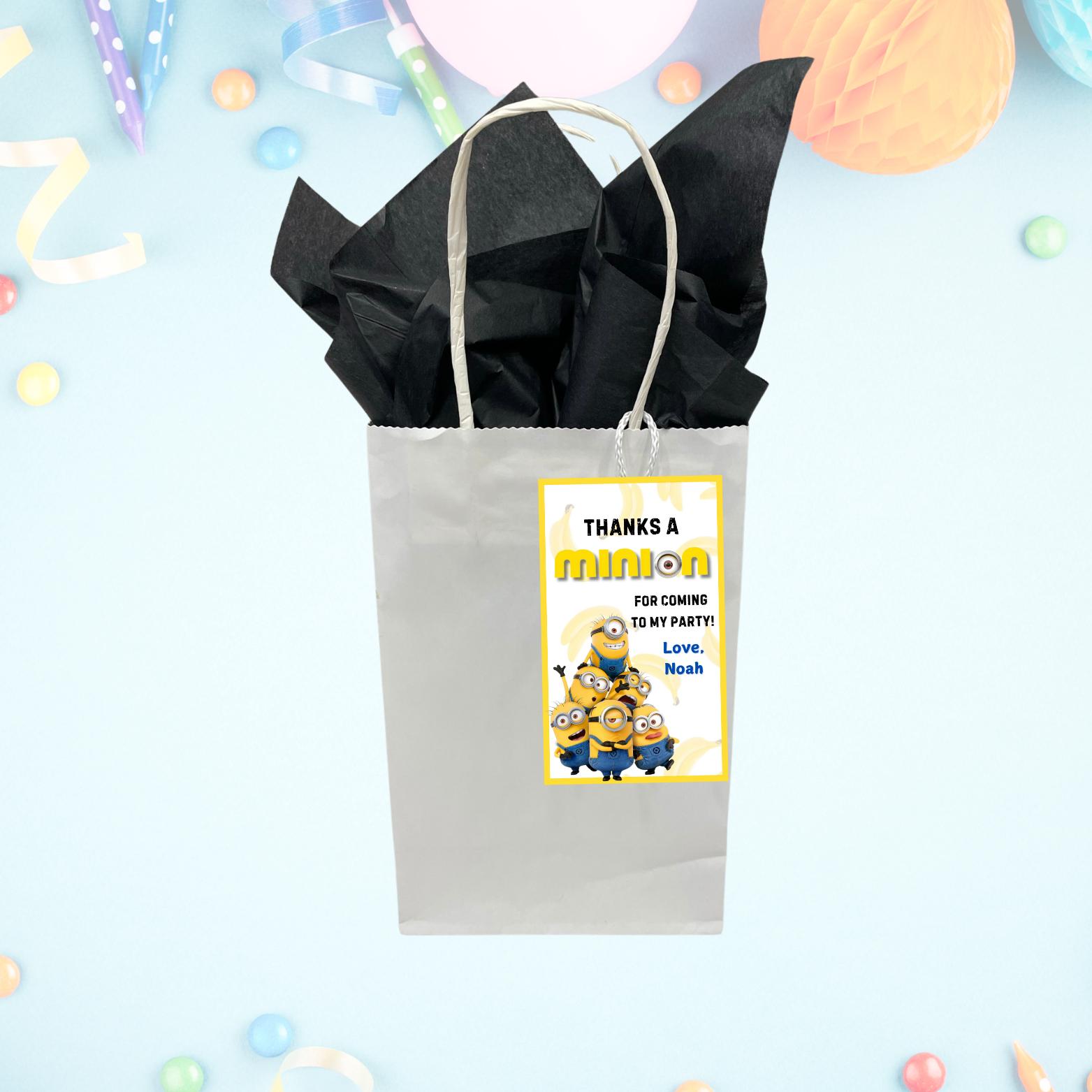 Editable Minions Birthday Thank You Tags, Instant Download, Custom Gift ...