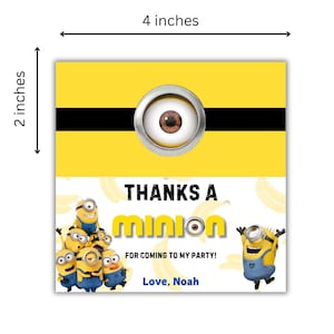 Editable Minions Birthday Treat Bags, Instant Download, Custom Gift ...