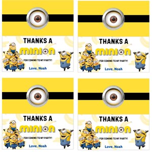 Editable Minions Birthday Treat Bags, Instant Download, Custom Gift ...