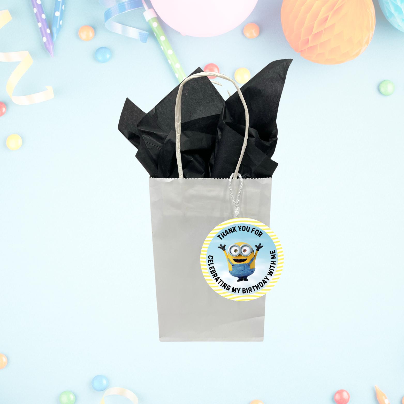 Editable Minions Birthday Thank You Tags, Instant Download, Custom Gift ...